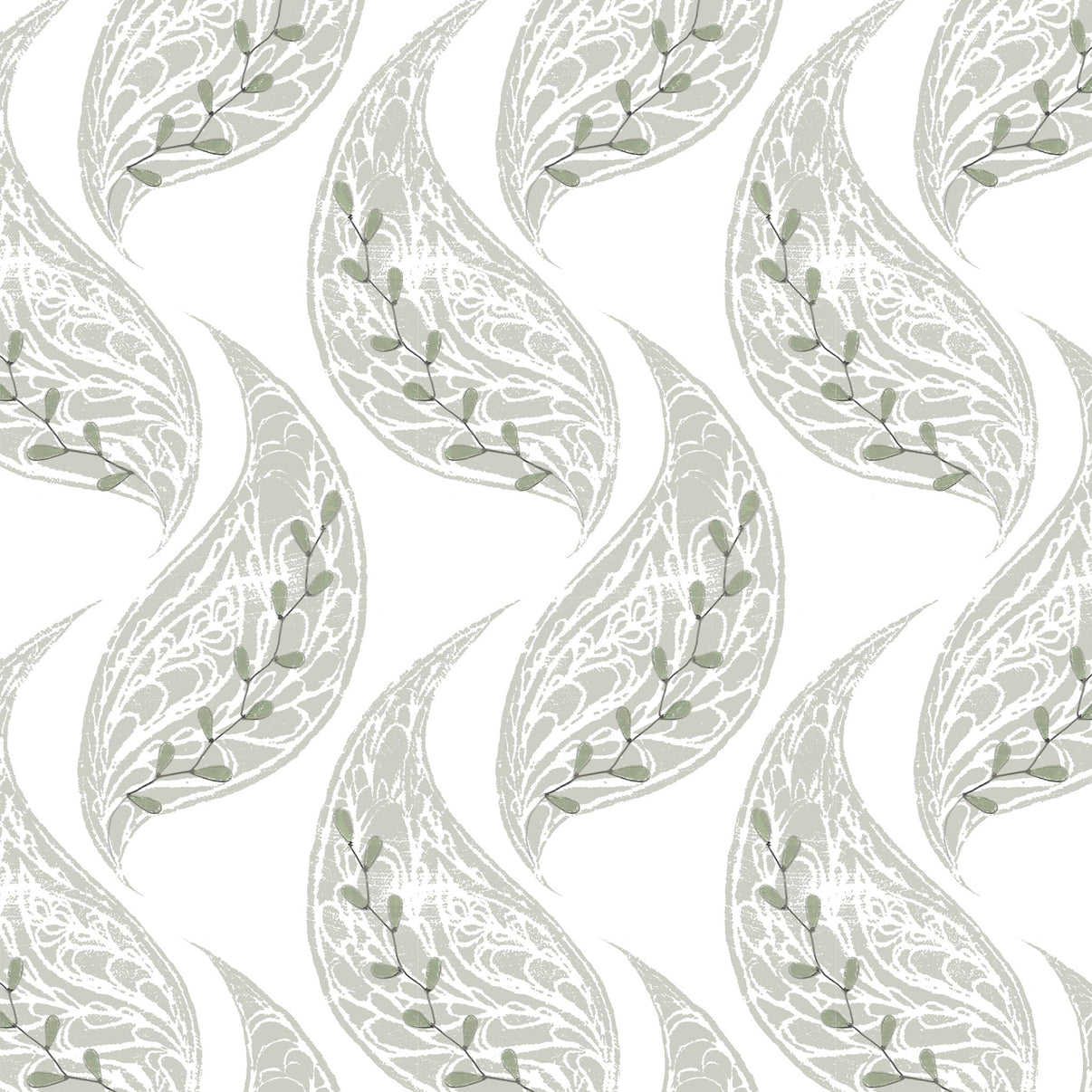 Emerging Leaf Ivory Linen – Juliette O Designs